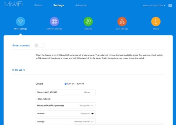 Connexion au routeur MI - Accédez à l'administrateur MiWiFi @ 192.168.31.1